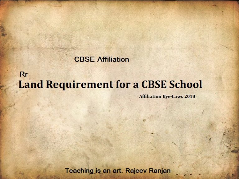Land Requirement for CBSE Affiliation/Land Ownership Norms for CBSE ...