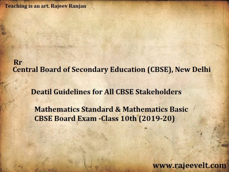Mathematics Standard-Mathematics Basic- CBSE Rules Regulation and ...