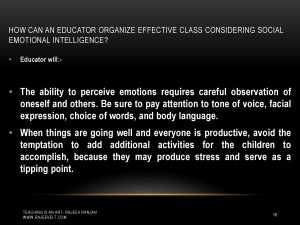 How to Develop Emotional Intelligence for Effective Classroom ...