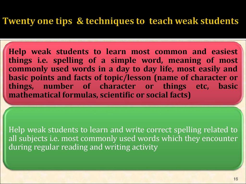 How To Teach Weak Student School Education How To Teach Weak Student School Education