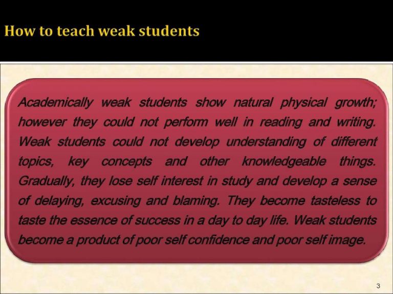 How to Teach Weak Student – Website Title