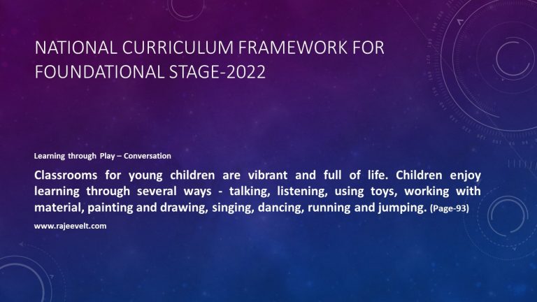 Highlights of National Curriculum Framework-NCF-2022 – School Education ...