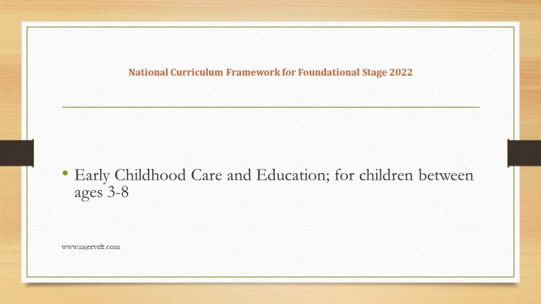 NEP 2020 Pedagogical structure 5 + 3 + 3 + 4 Salient Features – School ...