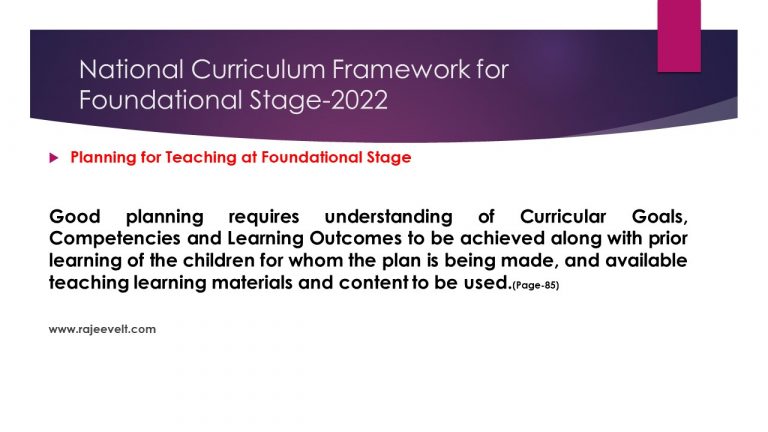 Highlights of National Curriculum Framework-NCF-2022 – School Education ...