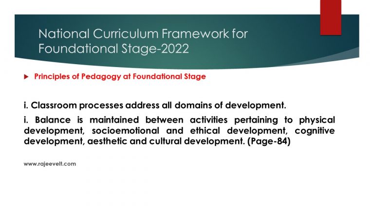 Highlights of National Curriculum Framework-NCF-2022 – School Education ...