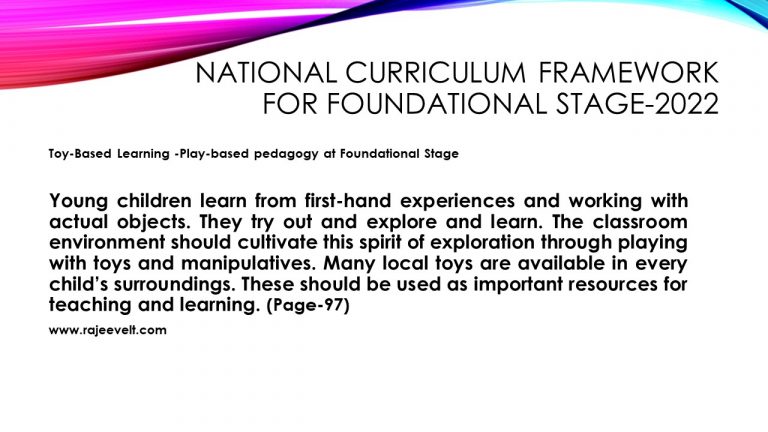 Learning Through Play-Toy-Based Learning at Foundation Stage – School ...
