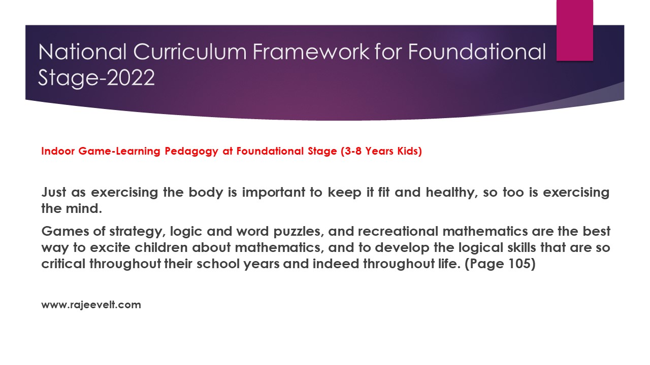 50 Main Points of National Curriculum Framework for Foundational Stage ...