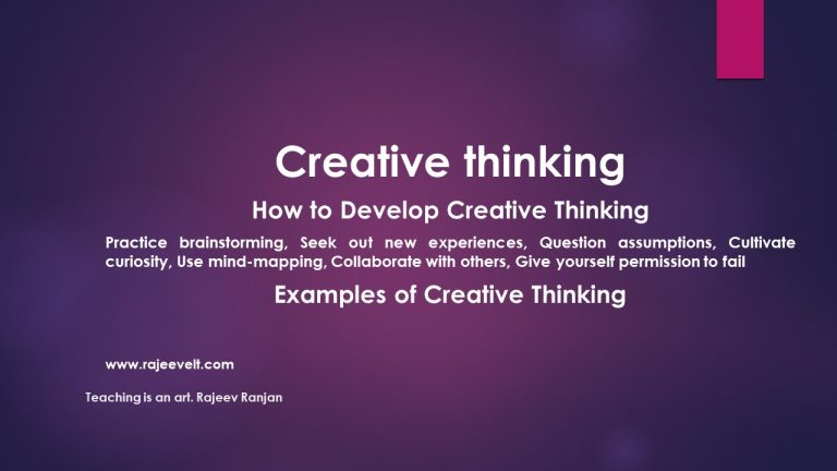 How to Develop Creative Thinking skills-Tips and Strategies – School ...
