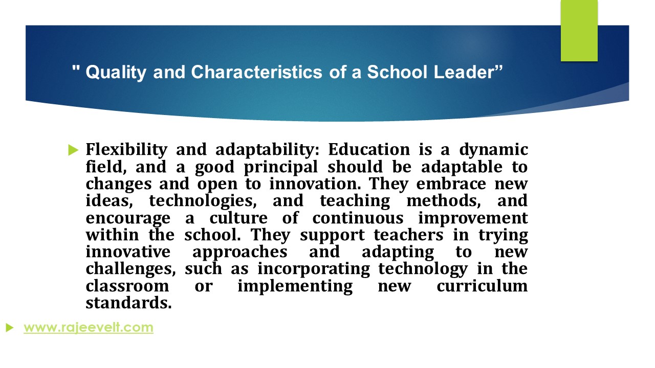 Ten Essential Qualities and Characteristics of a School Principal ...