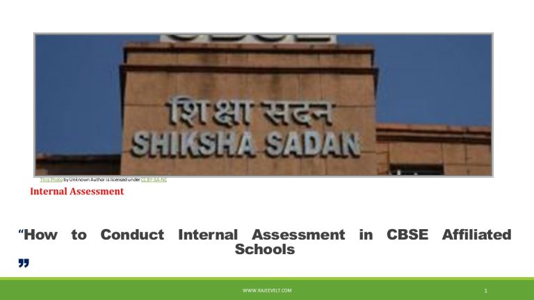 How to Conduct Internal Assessment in CBSE Schools – School Education ...