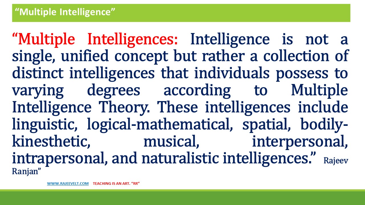 Key Terms and Concepts of Multiple Intelligence Theory – SCHOOL EDUCATION